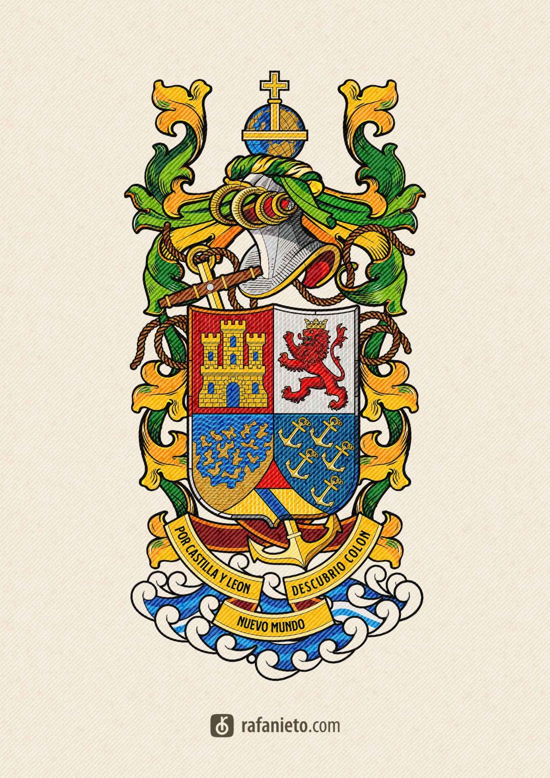 Escudo de Cristóbal Colón – Fray Rafael Nieto